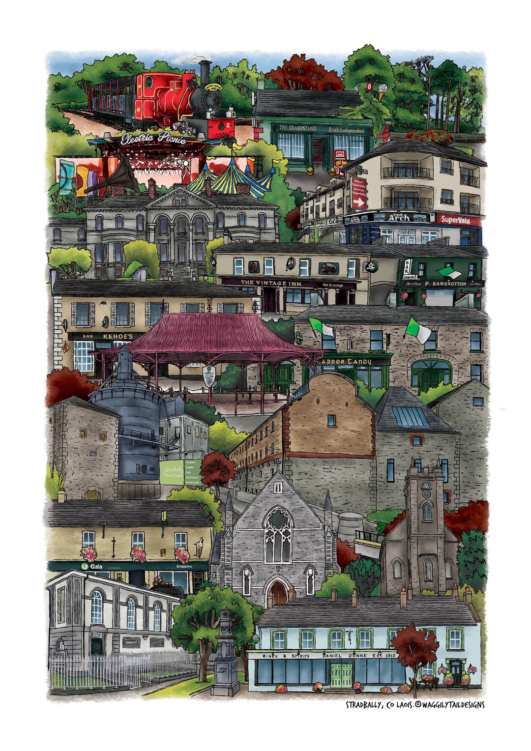 A4 Landmarks of Stradbally, Co. Laois - Ireland - Irish Towns - Irish ...