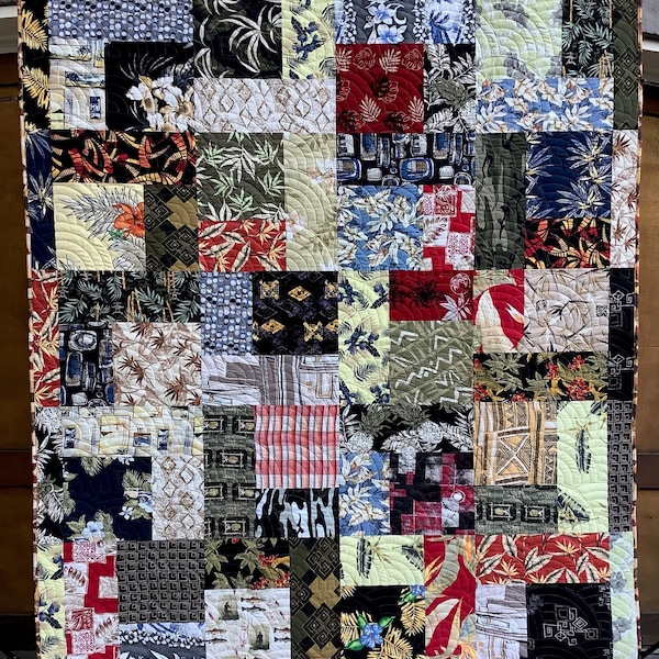 Memory Quilt Made With Mens Shirts - Etsy