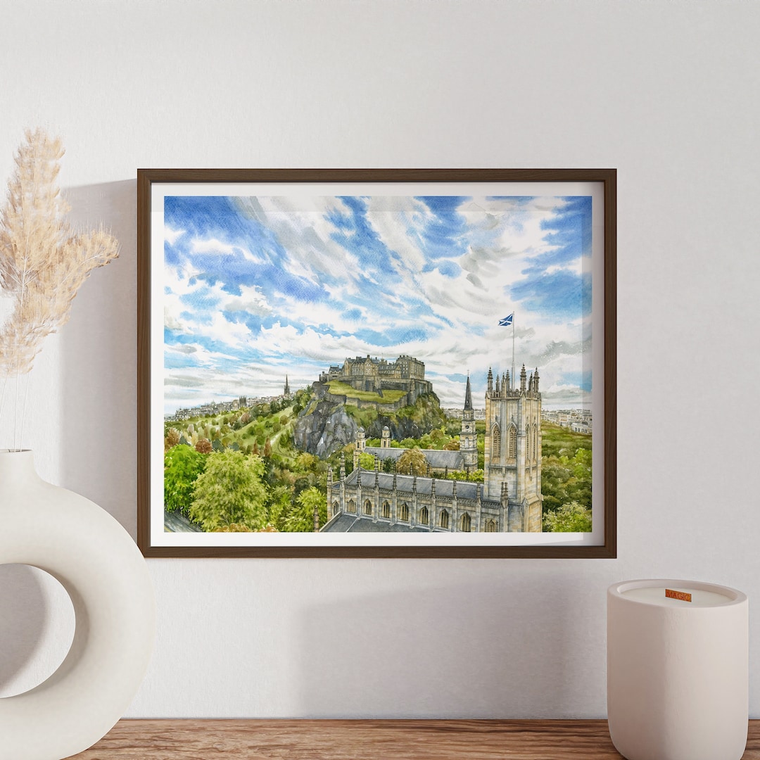 Edinburgh Castle Print | Edinburgh Poster | Scottish Wall Art ...