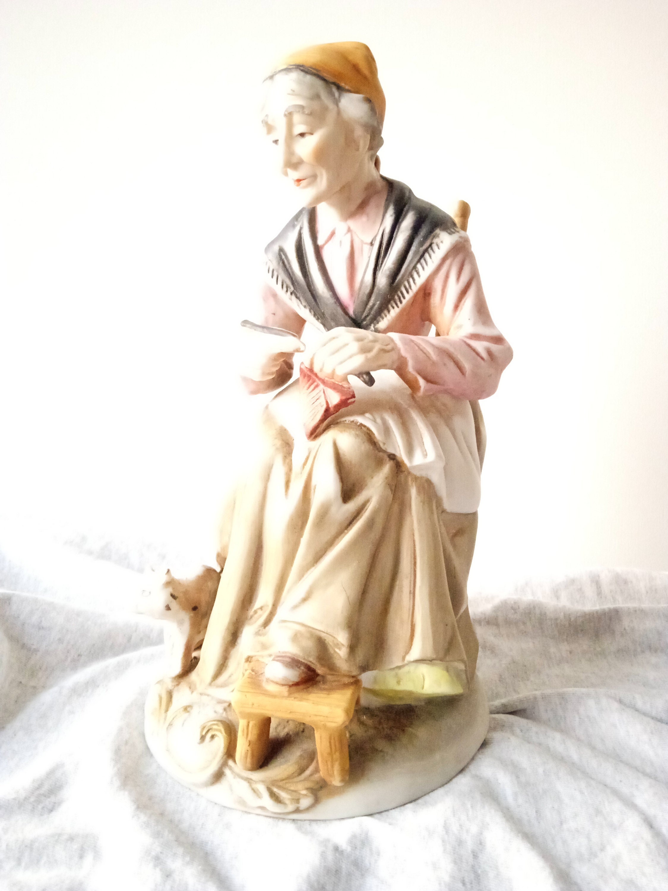 Italian porcelain figurine Capodimonte vintage Italy lady figurine Art ...