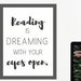 Instant Download, Reading, Book Lover, Wall Art, Office Decor, Library ...