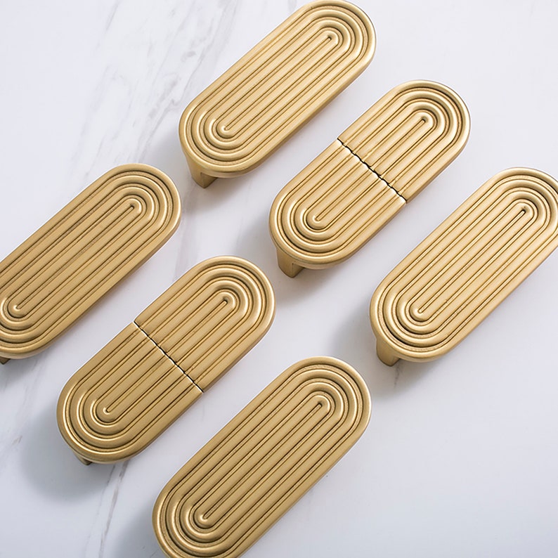 Matte Gold Brass Boho Geometric Cabinet Pulls Wardrobe Pulls - Etsy