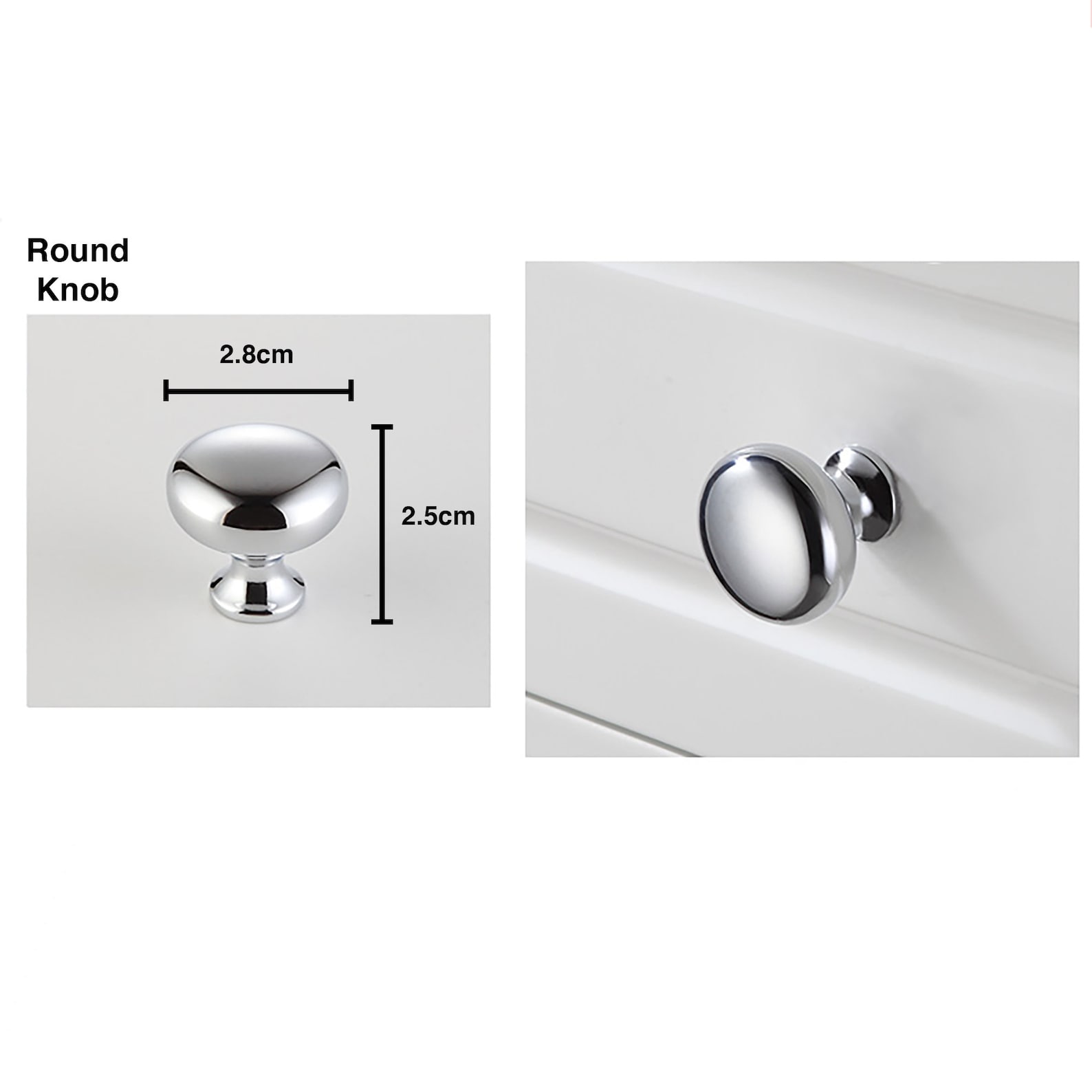 Chrome Silver Drawer Knobs and Drawer Pulls Cabinet Knobs and | Etsy