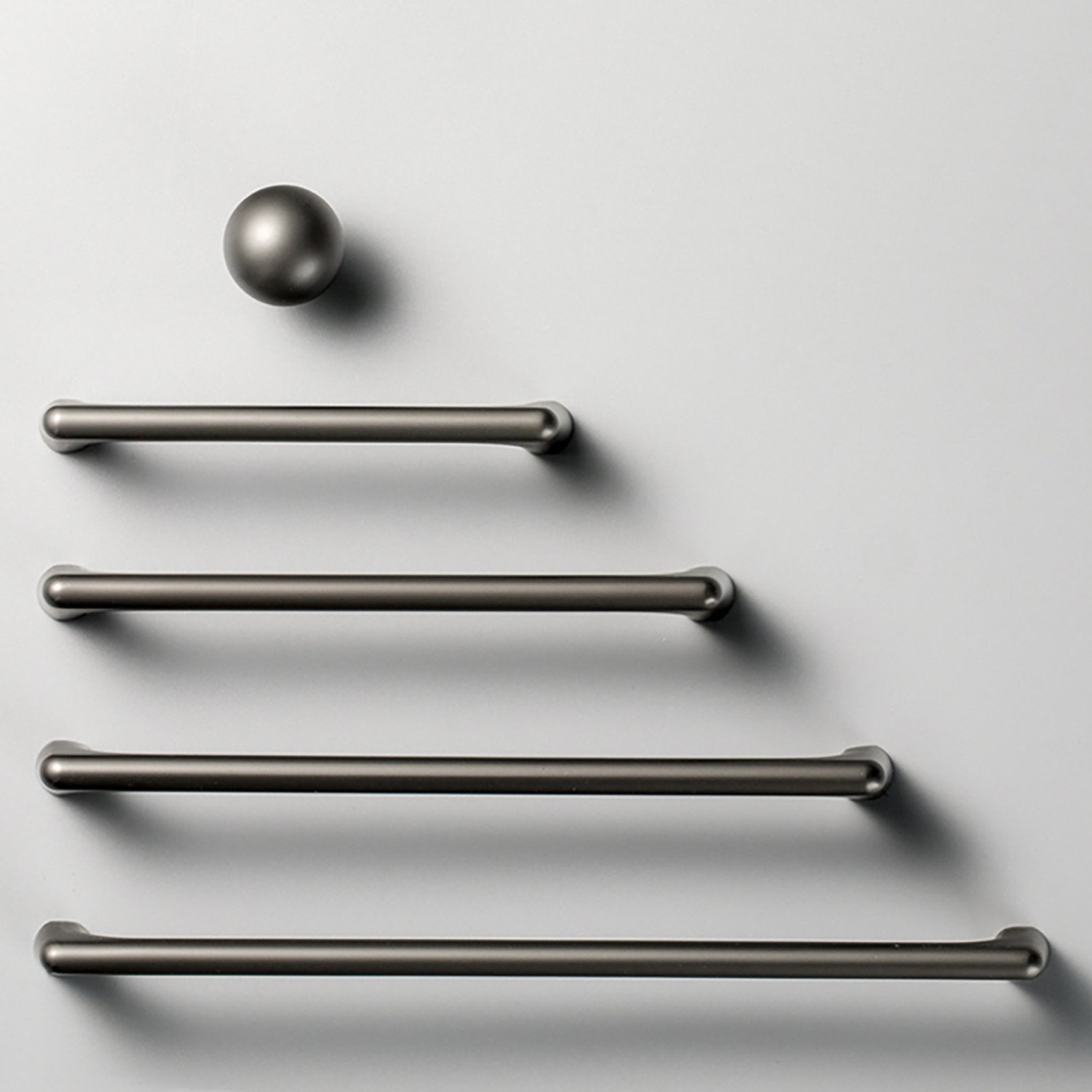 Matte Dark Gunmetal Grey Cabinet Pulls Cabinet Knobs Drawer - Etsy
