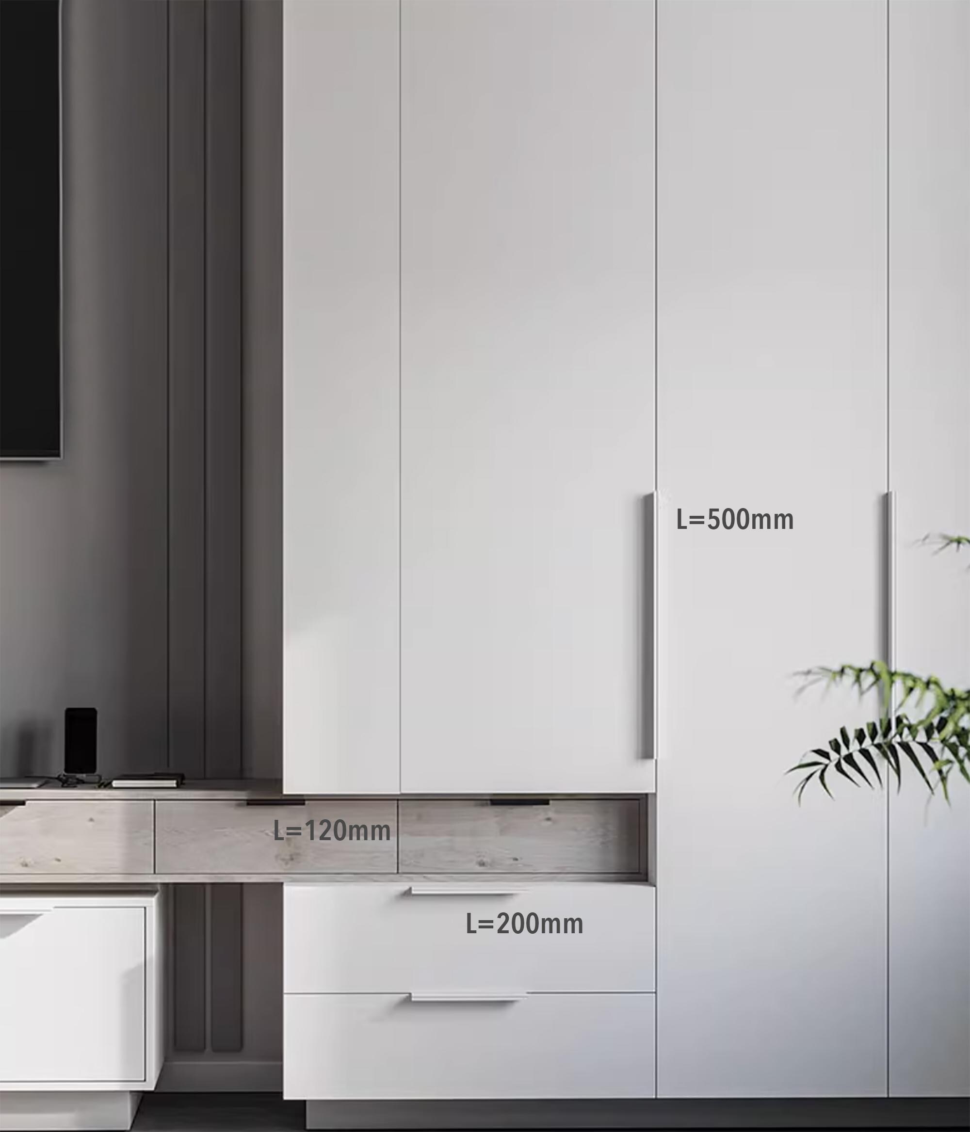 Invisible Edge Cabinet Pulls: Brushed Gold, Grey, Black and White ...