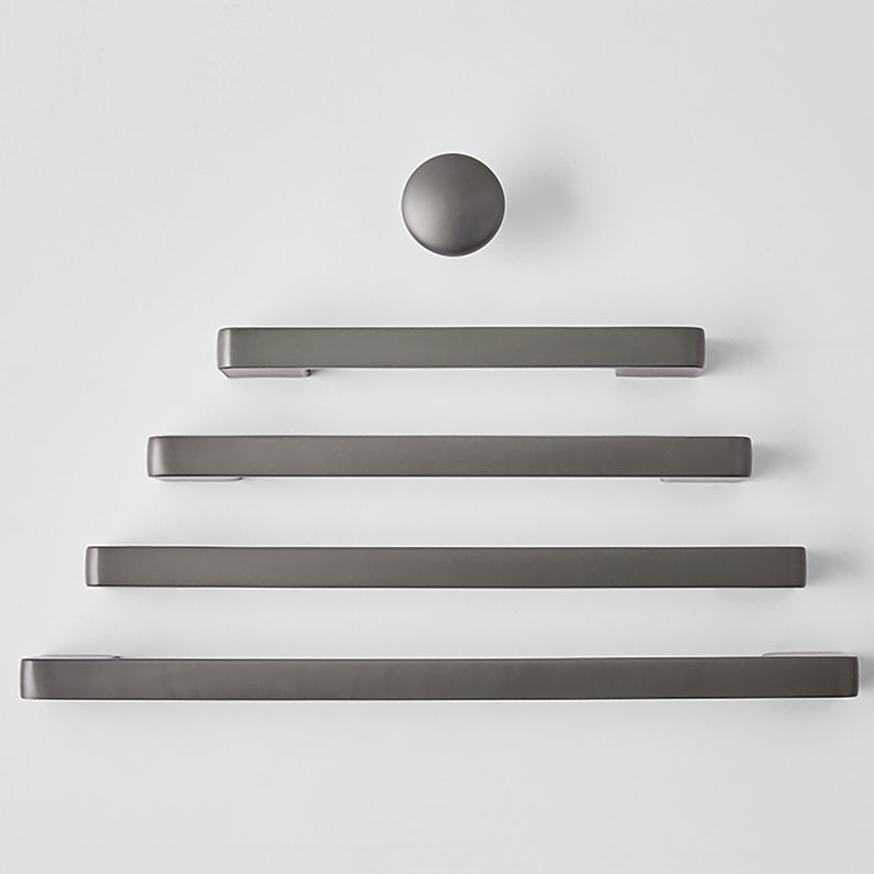 Matte Gunmetal Grey Cabinet Knobs and Drawer Pulls - Etsy Australia