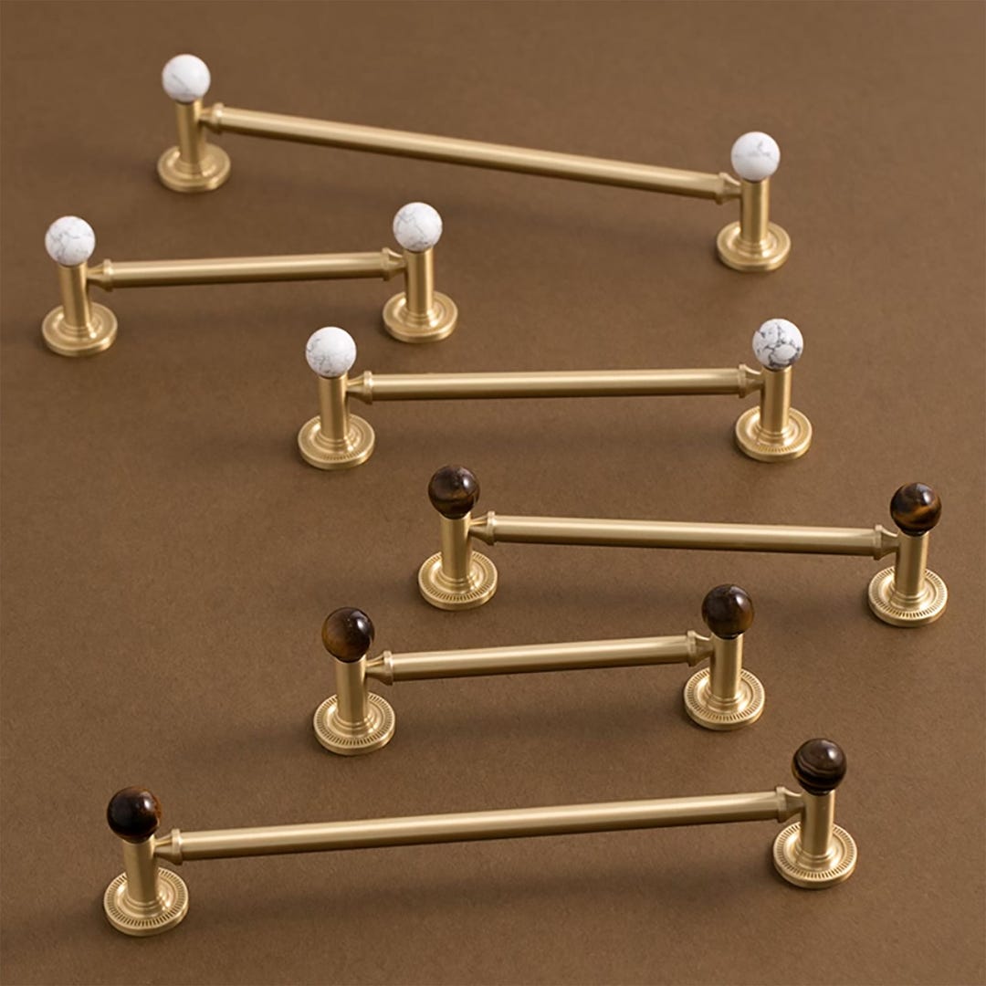 Luxury Gold Brass With Stones Cabinet Pulls, Cabinet Handles, Wardrobe ...