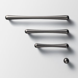 Matte Brushed Gunmetal Grey Cabinet Pulls, Cabinet Knobs, Drawer Pulls, Drawer Knobs, Pulls ...