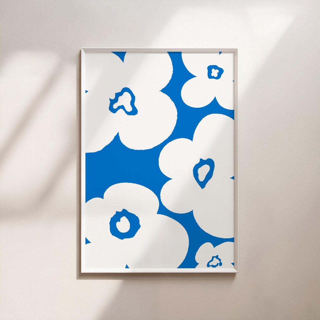Modern Marimekko Style Abstract Art Print–colorful Retro Digital Poster ...