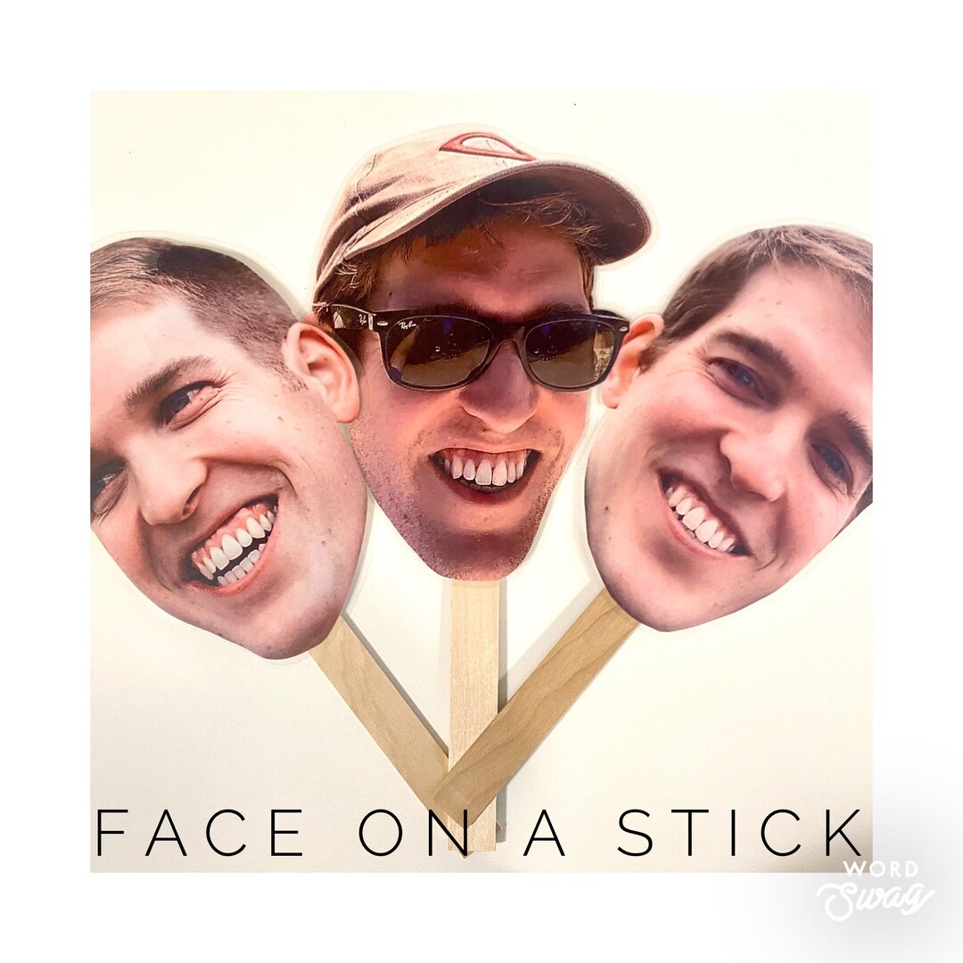 Face on a Stick - Etsy