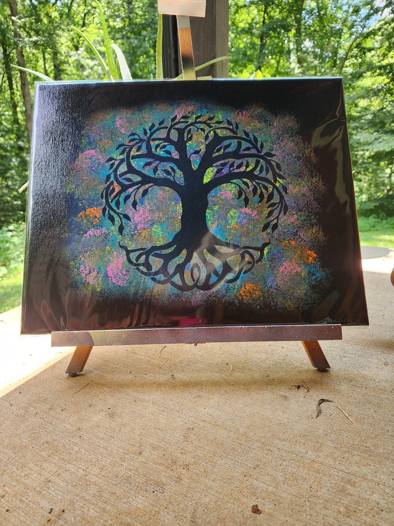 Tree of Life Painting on Canvas Board 16x20 - Etsy