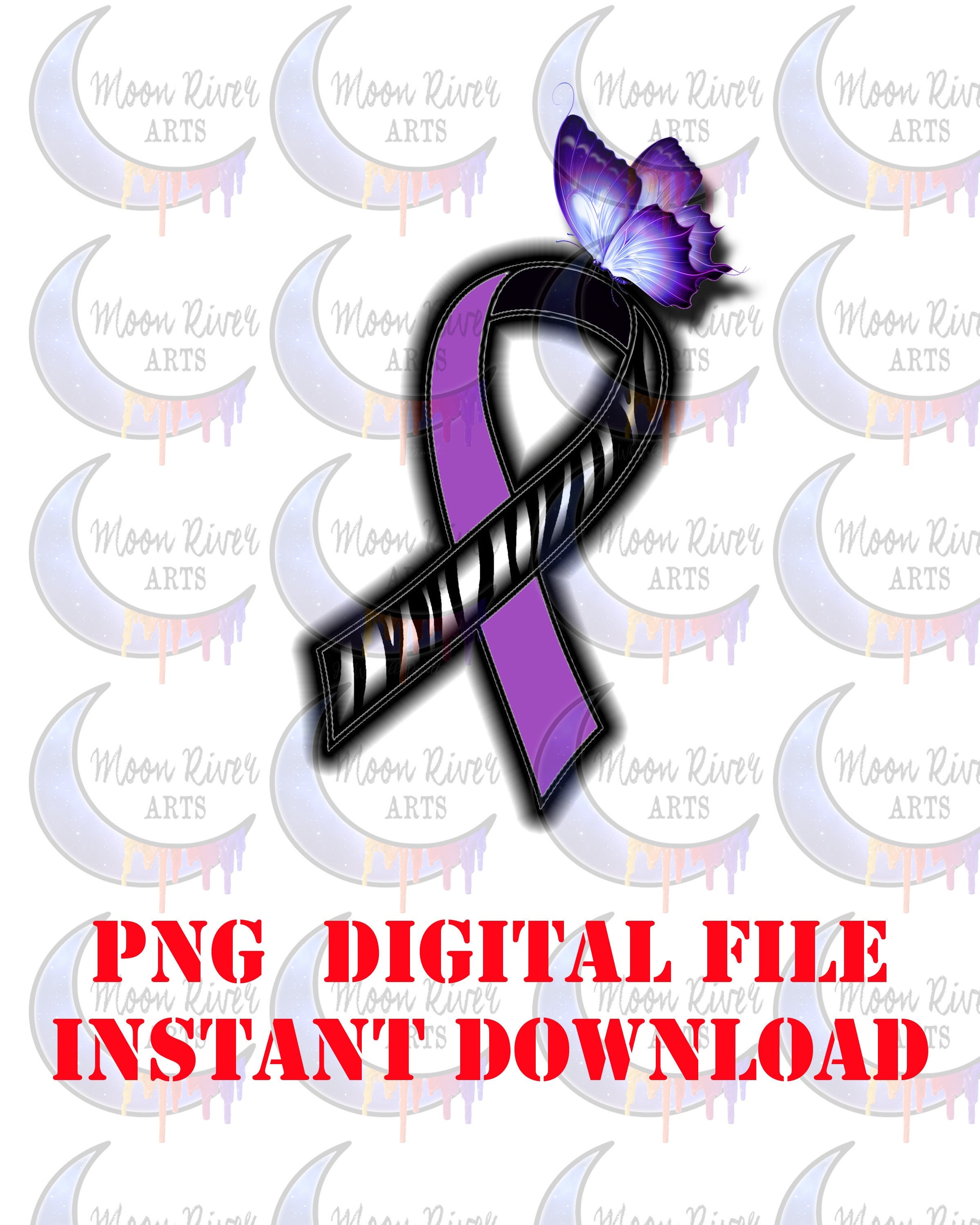 Purple Awareness Ribbon Fibro, EDS, Etc - Etsy