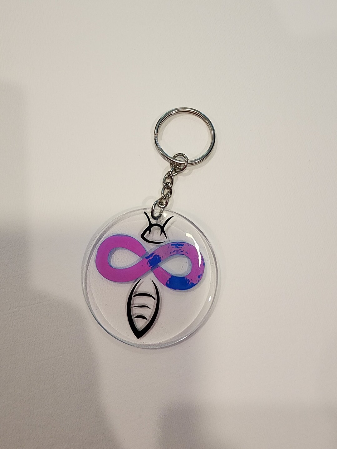 ADHD Bee Keychain Holographic Wings - Etsy
