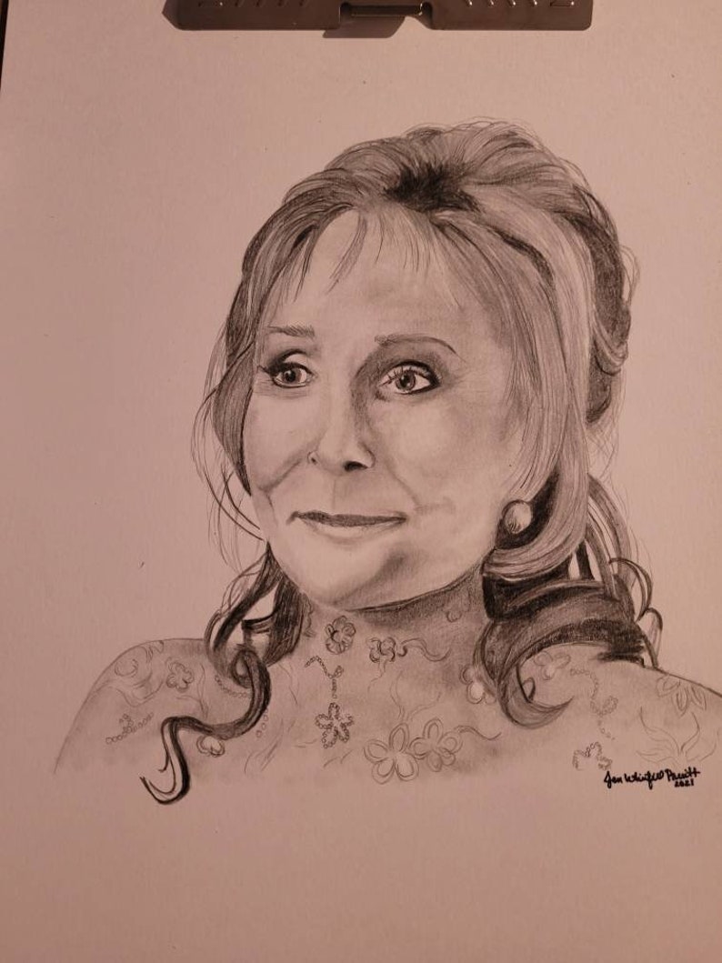 Loretta Lynn Drawing 11x14 - Etsy