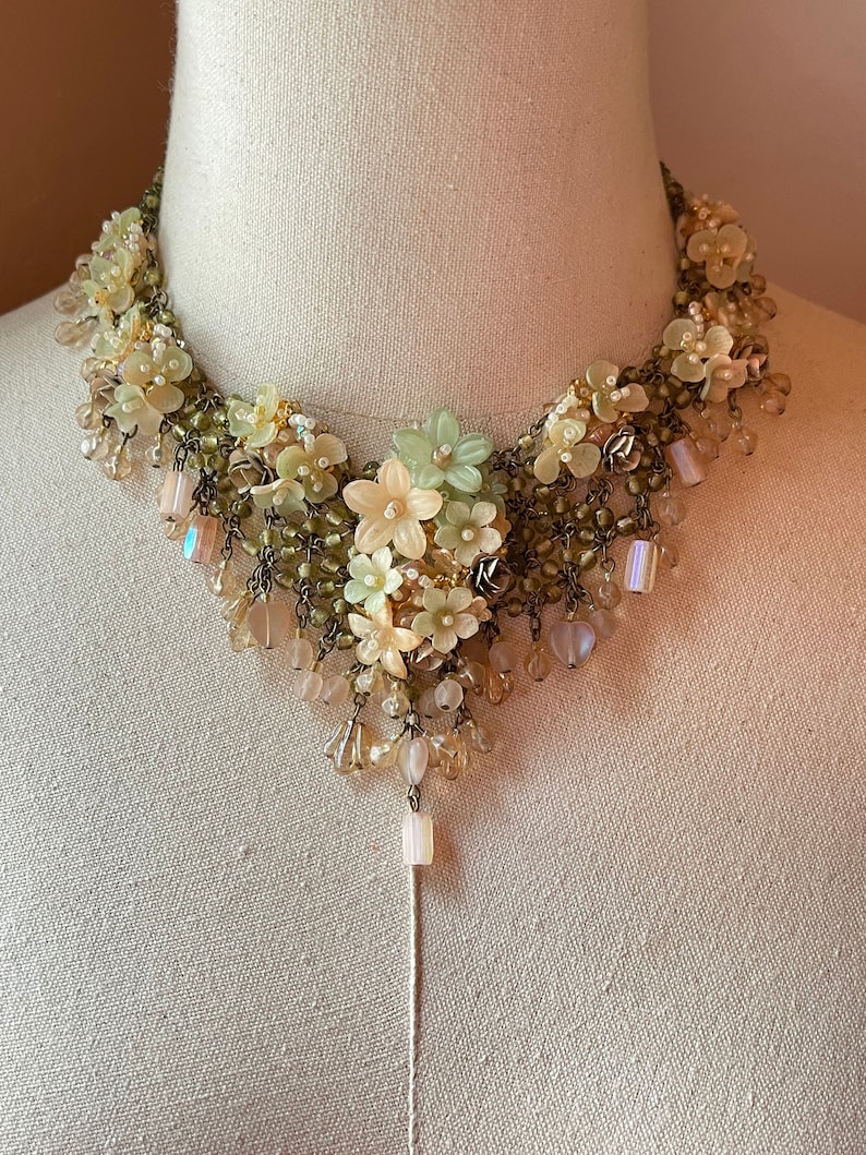 Jewelry Set, Vintage Colleen Toland Jewelry, Flower Statment Necklace ...