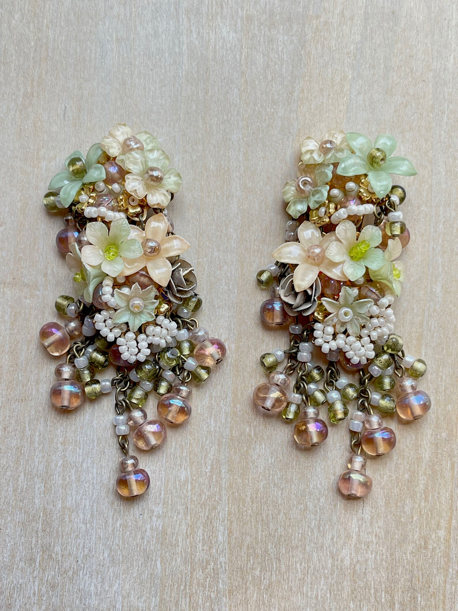 Vintage Colleen Toland in wild Peach Apricot Green - Etsy