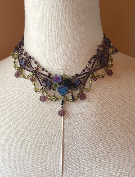 Jewelry Set, Vintage COLLEEN TOLAND Purple and BLue N… - Gem