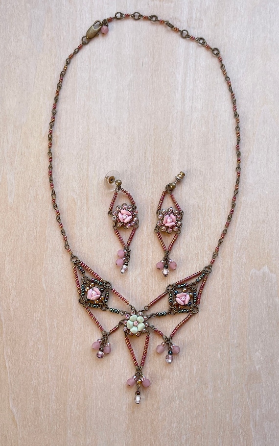 Jewelry Set, Vintage COLLEEN TOLAND Purple and BLue N… - Gem