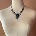 Rare Vintage COLLEEN TOLAND Black Rose Floral Necklace Handmade Jewelry ...