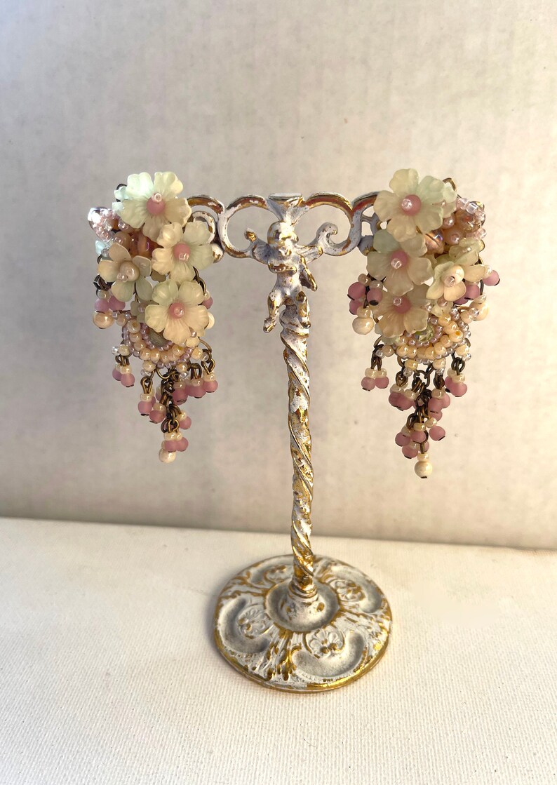 Vintage COLLEEN TOLAND Jewelry Set, Bracelet and Earring Set, Pastel ...