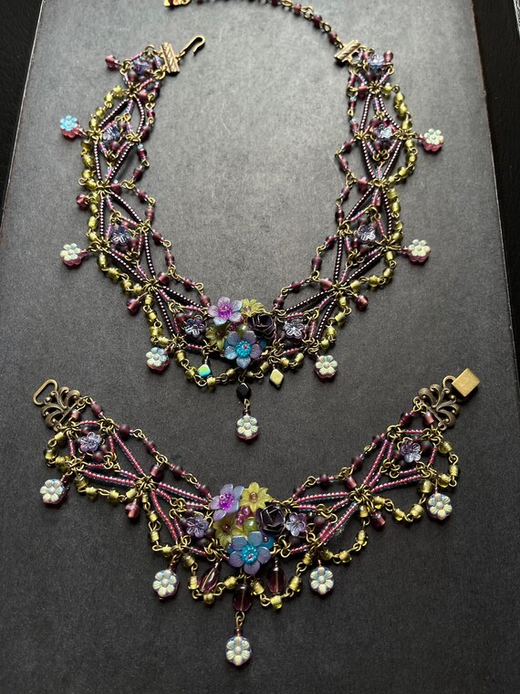 Jewelry Set, Vintage COLLEEN TOLAND Purple and BLue N… - Gem