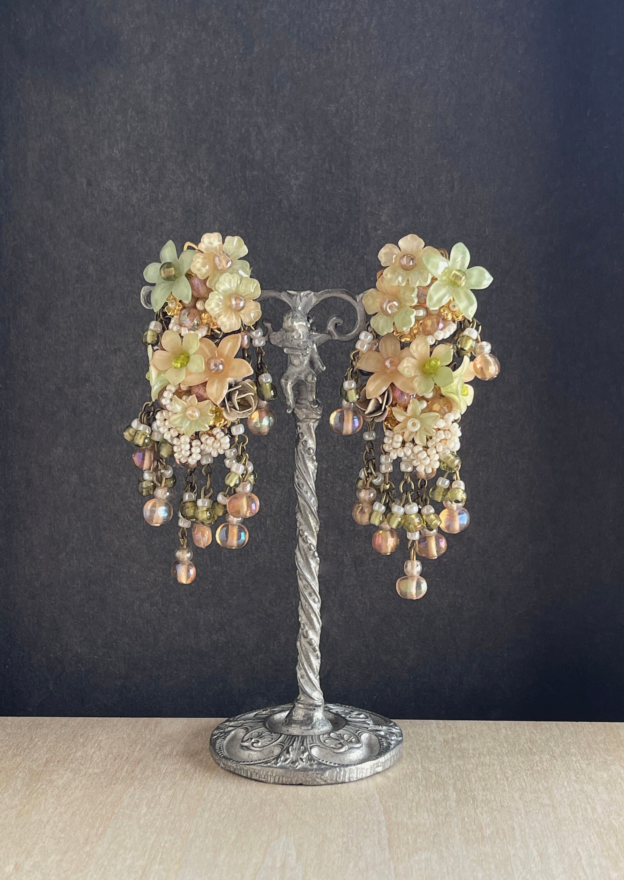 Vintage Colleen Toland in wild Peach Apricot Green - Etsy