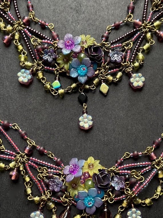 Jewelry Set, Vintage COLLEEN TOLAND Purple and BLue N… - Gem