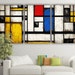 Piet Mondrian Style Abstract Painting Canvas Print Wall Art, Canvas ...