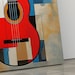 Piet Mondrian Style Guitar Canvas Print Wall Art, Musical Instrument ...