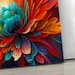 Multi Panel Abstract Colorful Flower Canvas Print Wall Art, Ready to ...