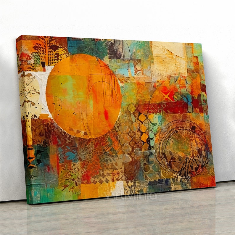 Abstract Collage Canvas Print: Large Multi-panel Wall Art - Etsy