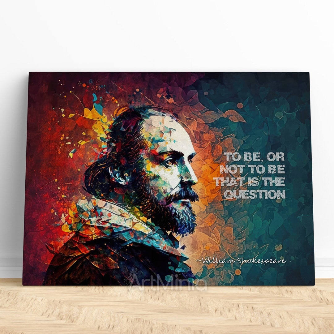 Shakespeare Hamlet Quote Abstract Canvas Print, Famous Wall Art - Etsy