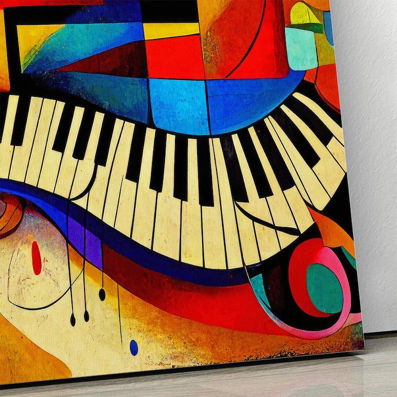 Kandinsky Piano Canvas Print: Abstract Music Wall Art, Ready to Hang ...