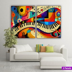 Abstract Musical Canvas Print Wall Art Style of Wassily Kandinsky ...