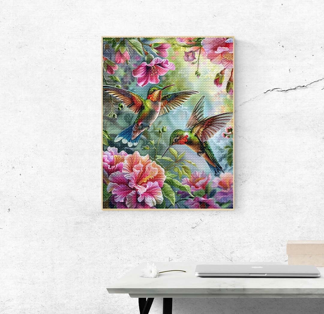 Hummingbird Diamond Painting Kits for Adults Hummingbird DIY 5D Diamond ...