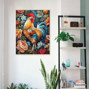 Chicken Diamond Art Kits for Adults,chicken Hen Diamond Painting Mosaic ...