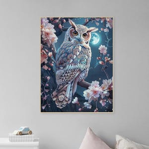 Owl Diamond Painting Kits Owl Wall Art，full Drill 5D Owl Diamond Art ...