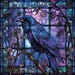 Stained Glass Raven Diamond Painting Kits for Adult Full Drill 5D DIY ...