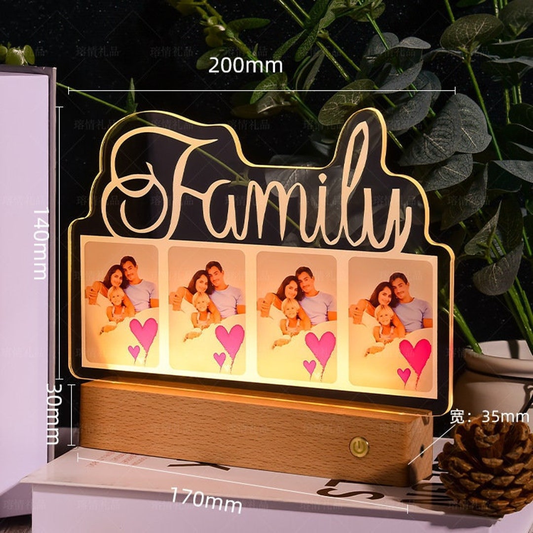 Customized Character Photo Frame Engraving Family Gift Small - Etsy