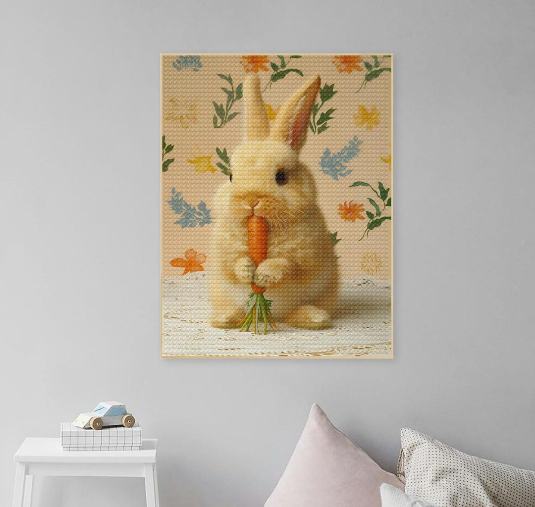Easter Bunny Diamond Painting Diamond Kits Bunny Easter Rabbit Diamond ...