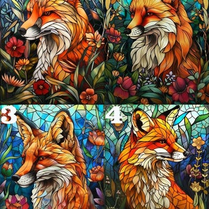 Stained Glass Fox Diamond Art Painting Kit for Adult,5d Fox Diamond ...