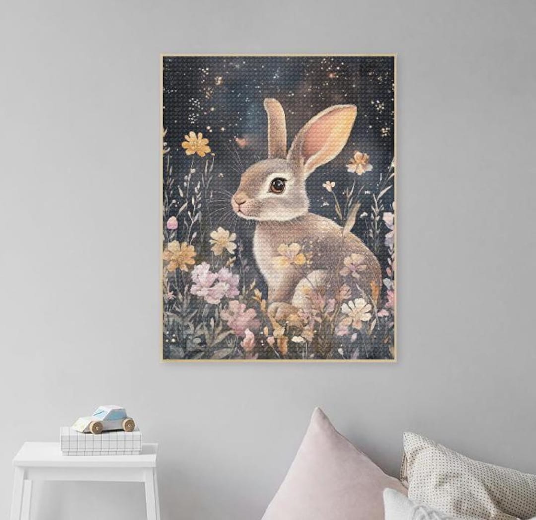 Rabbit Bunny Diamond Art Painting Kits Adult,william Morris Style ...