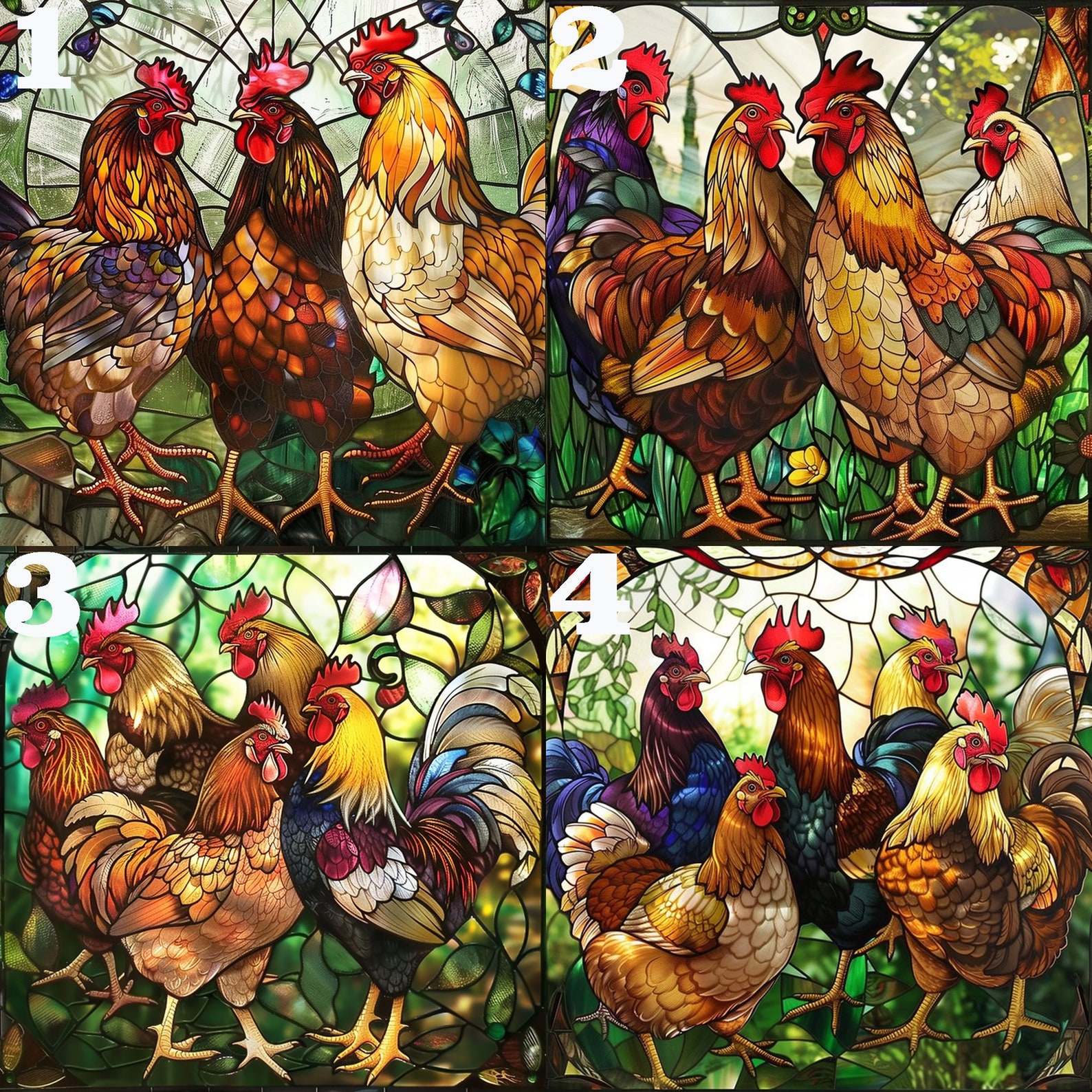 Chicken Diamond Art Kits for Adults,rooster Hen Diamond Painting Mosaic ...