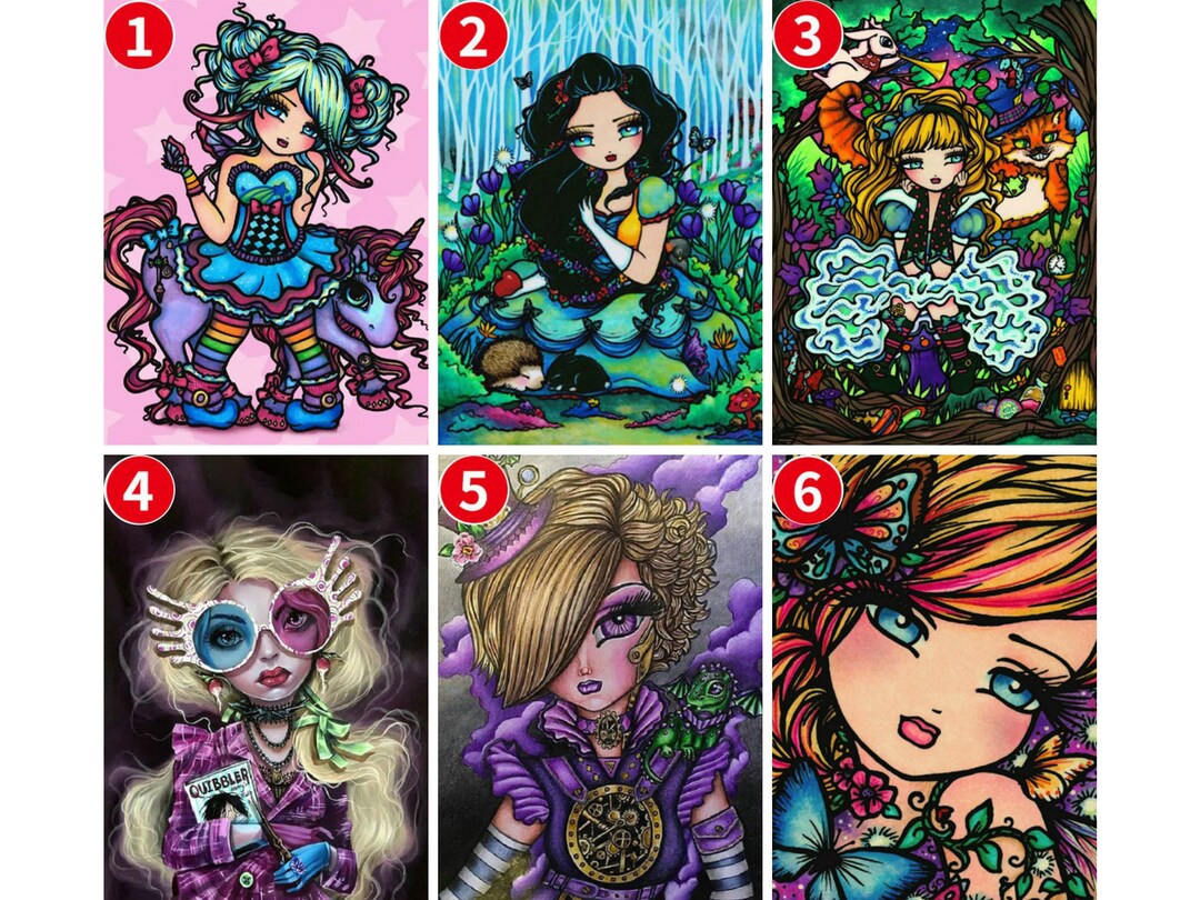 5D Diy Cartoon Diamond Painting Kits Round Dril With AB Girl Women ...