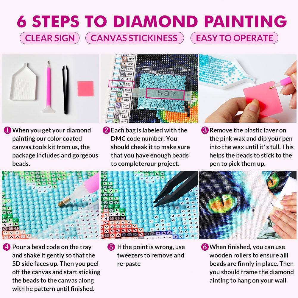 DIY 5D Diamond Painting Kits for Adults Kids Colorful Oil - Etsy