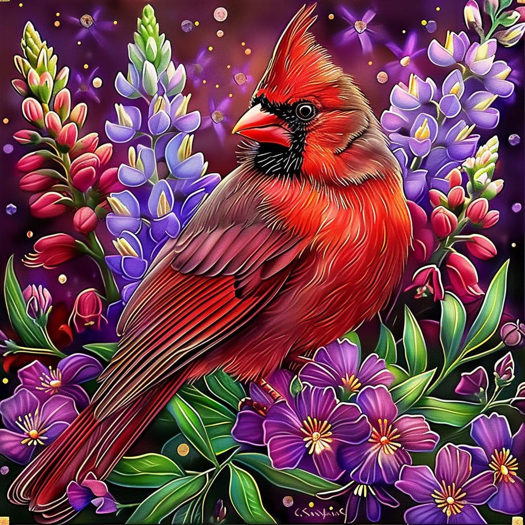 Christmas Cardinal Diamond Art Painting Kits for Adults,christmas Red ...
