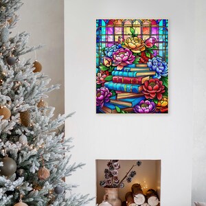 5D Stained Glass Book Flower Diamond Painting Mosic Embroidery Sale ...