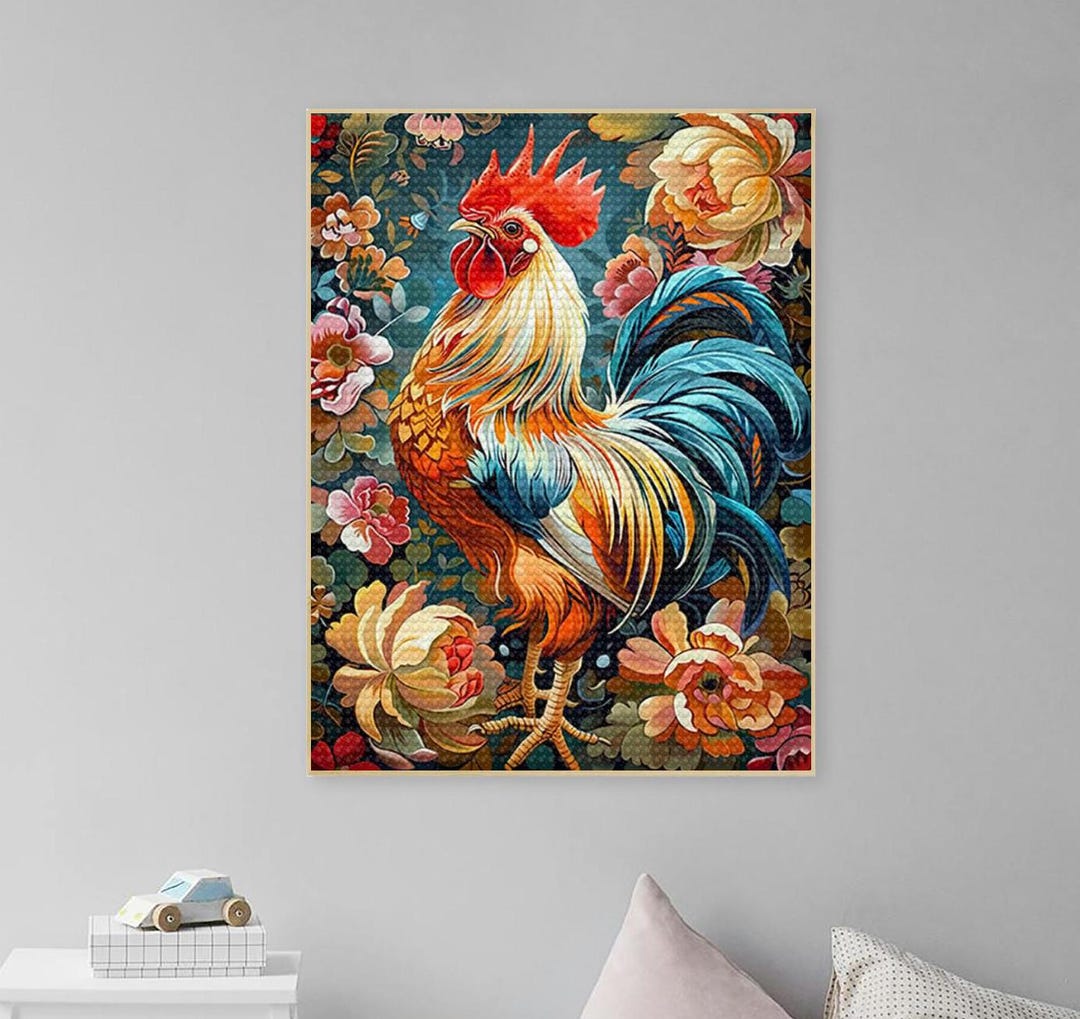 Chicken Diamond Art Kits for Adults,chicken Hen Diamond Painting Mosaic ...