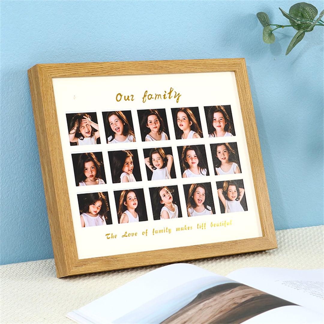 Solid Photo Grid Frame Wood Framenatural OAK Smooth Corner - Etsy