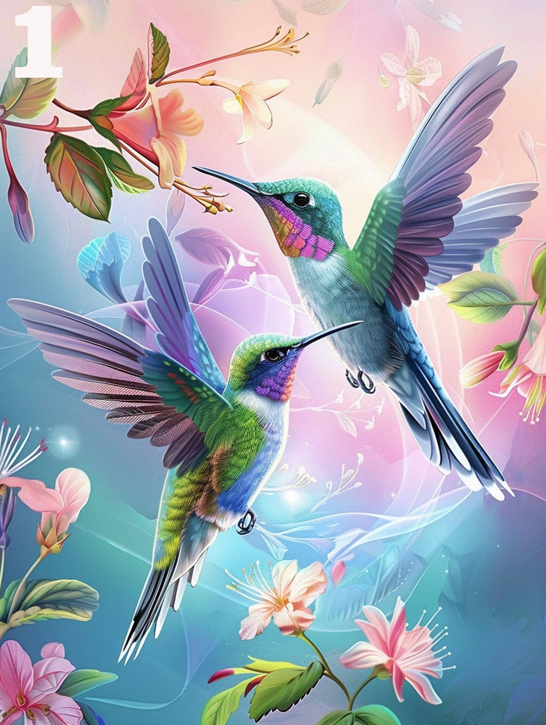 Hummingbird Diamond Painting Kits for Adults DIY Birds Diamond Art Kits ...